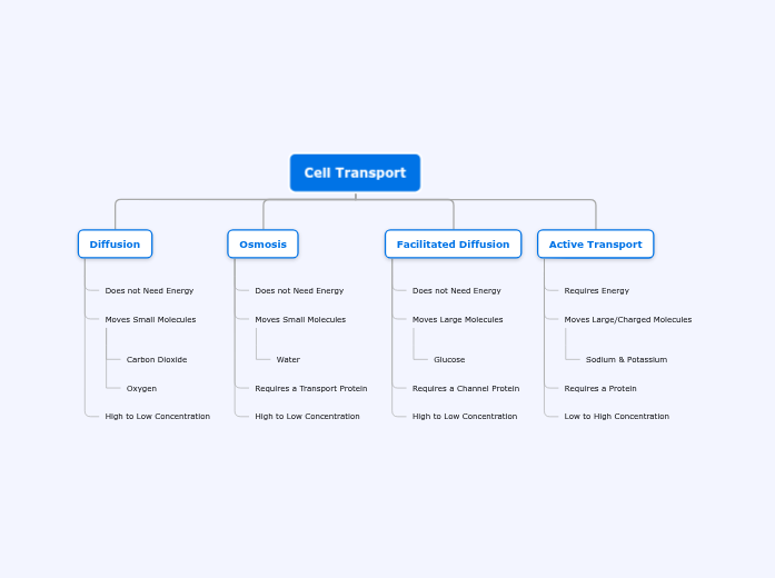 Passive Transport Concept Map